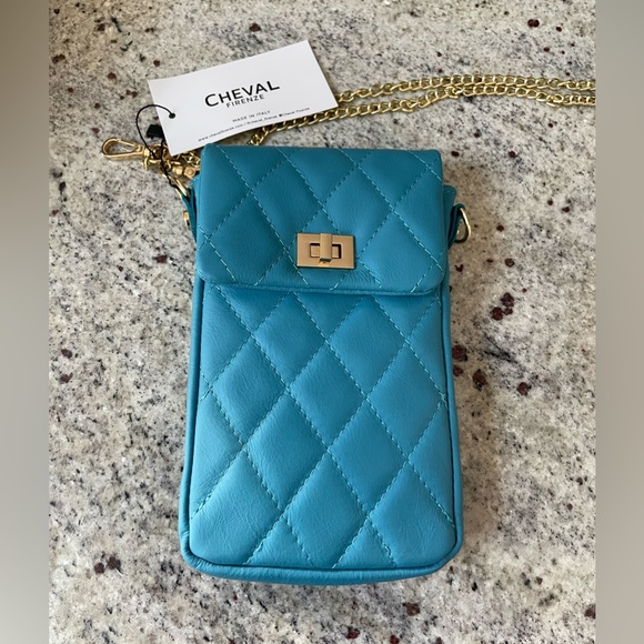 CHEVAL | Bags | Made In Italy Leather Quilted Flap Over Phone Holder ...